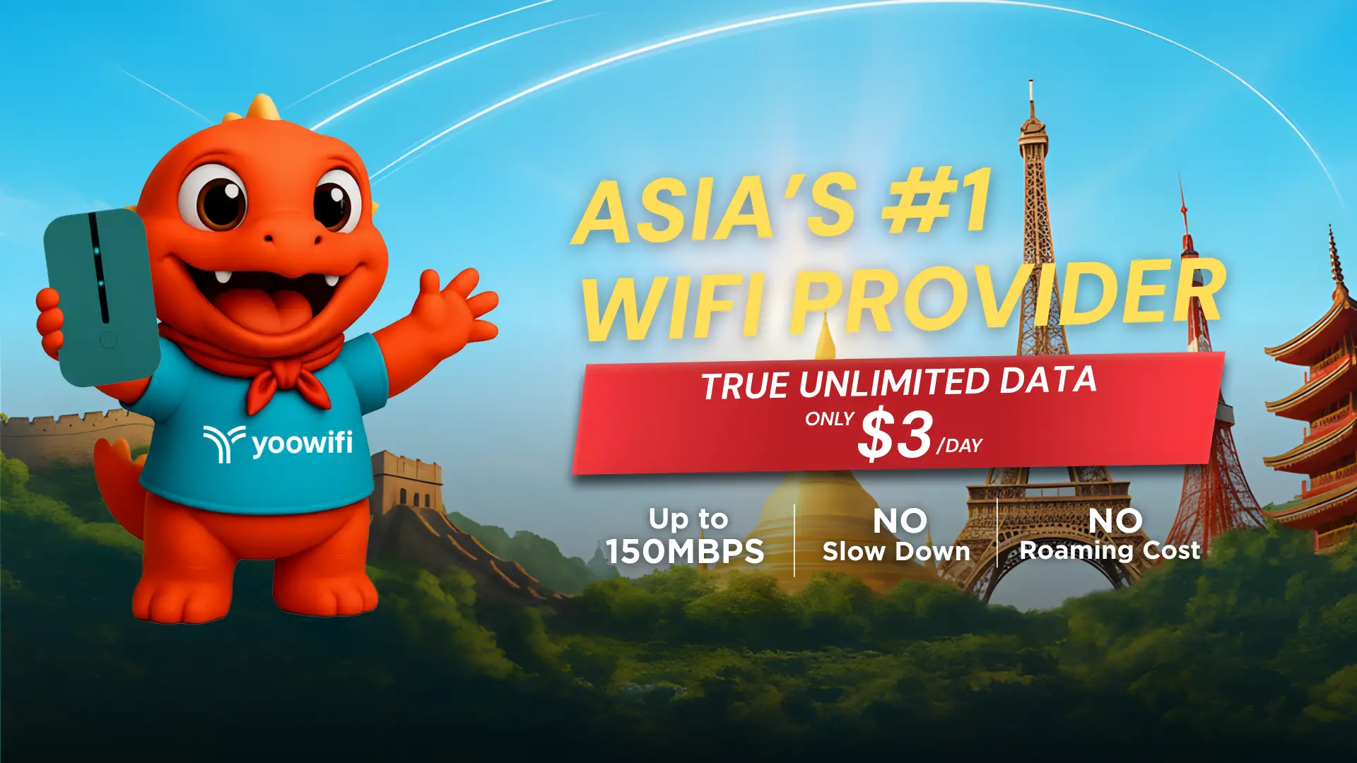 Yoowifi: Global Portable WiFi & eSIM for Travel